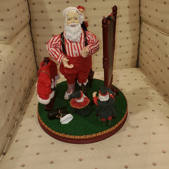 Grandeur | Holiday | Grandeur Noel Santa And Elves Fabric Mache Santa ...